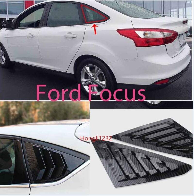 For Ford Focus Sedan 2012-2018 Carbon Fiber Side Window Louver Shutter ...
