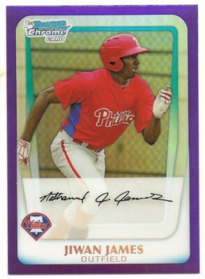 2011 BOWMAN CHROME JIWAN JAMES ROOKIE RC PURPLE REFRACTOR #721/799 ...