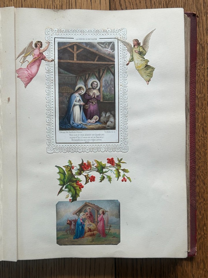 Beautiful Victorian Scrapbook - 62 Pages - Religious Theme flower ...