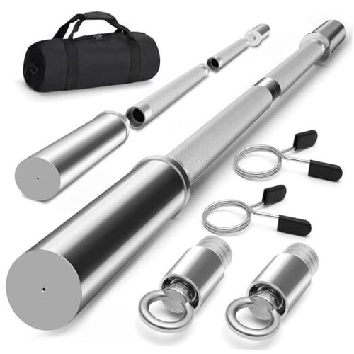 Olympic Barbell Bar 4ft Detachable Weight Bar for Home Gym, 500LB 2inch ...