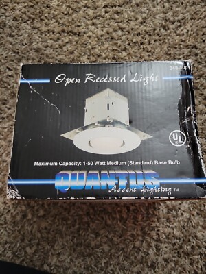 Quantus Recessed Lighting 50 Watt Open fixture White can light | eBay