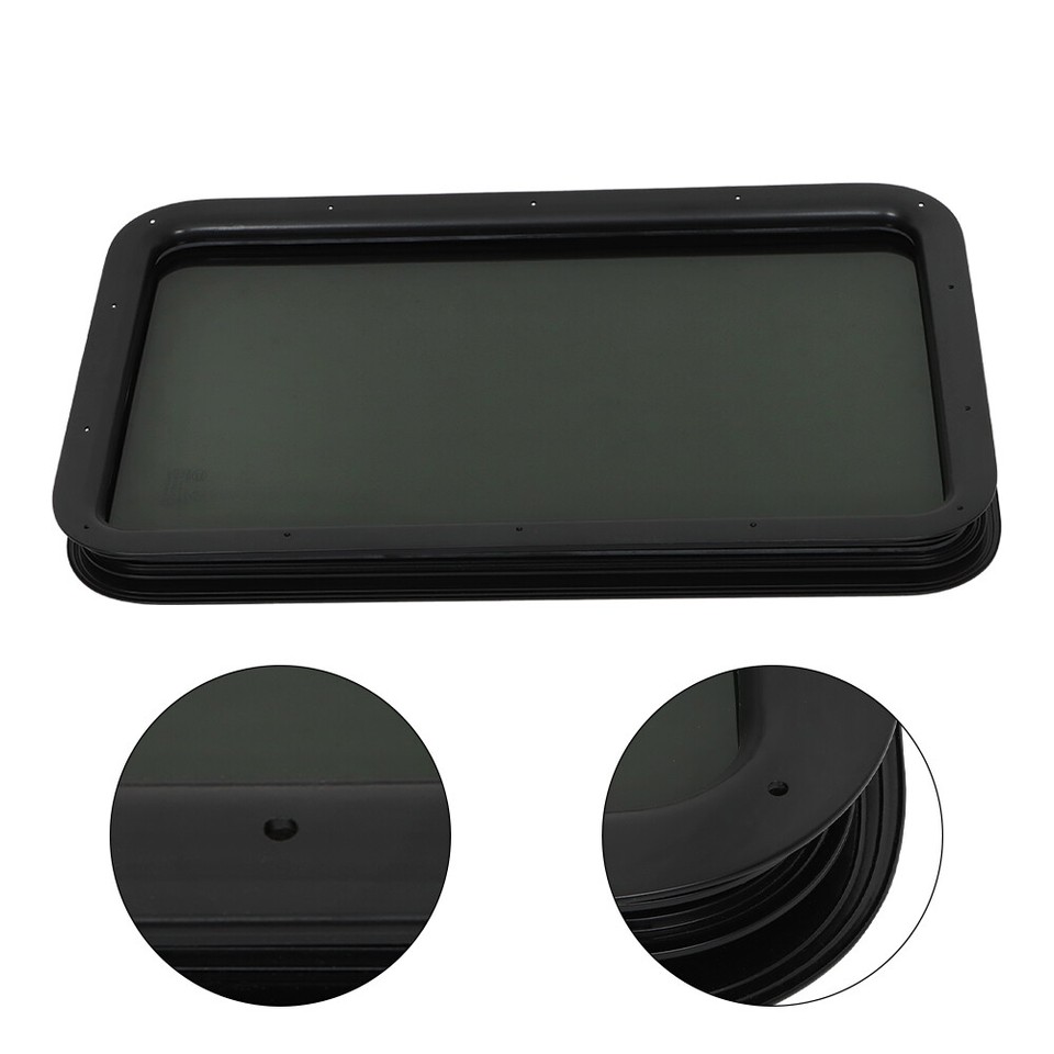 RV Entrance Door Window Black Trailer Camper Motorhome with Tinted ...