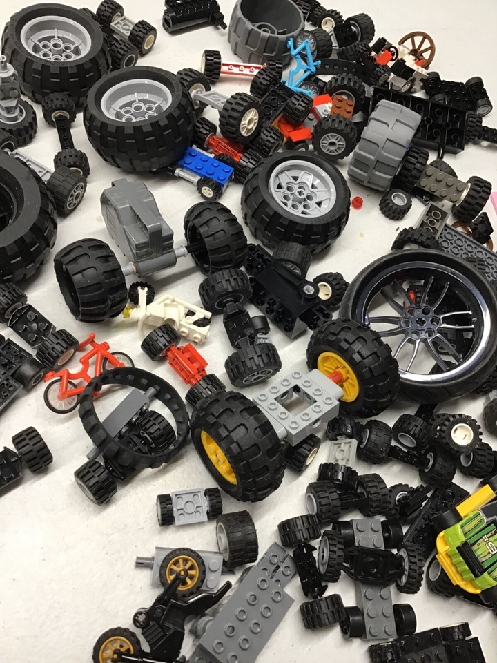 LEGO LARGE LOT OF WHEEL PIECES VEHICLE PARTS TIRES CAR PARTS | eBay