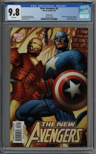 New Avengers 6 Bryan Hitch Variant CGC 9.8 Wolverine & Black Widow II ...