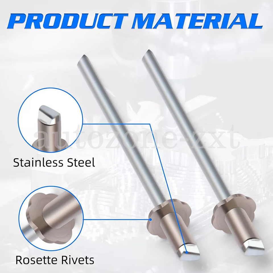 4x Nos Dash Rivets Stainless Steel for GM Ford Chrysler AMC VIN Door ...