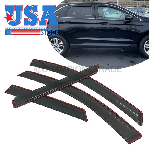 IN-CHANNEL Window Visors Sun Shade Rain Wind Guard for 2015-2024 Ford ...