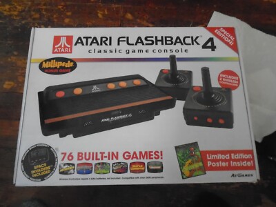 Atari Flashback 4 Special Edition Black Console With Two Wireless ...