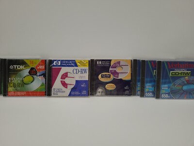 7-SEALED Rewritable Disc CD-RW TDK, HP, VERBATIM NEW Lot | eBay