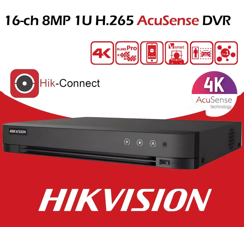 HIKVISION 4K CCTV Security Camera 8MP ColorVu System 16CH 32CH UHD DVR ...