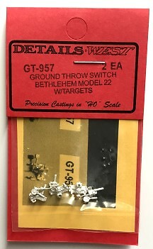 Details West 957 HO Ground Throw Switch Bethlehem Model 22 w/Targets ...