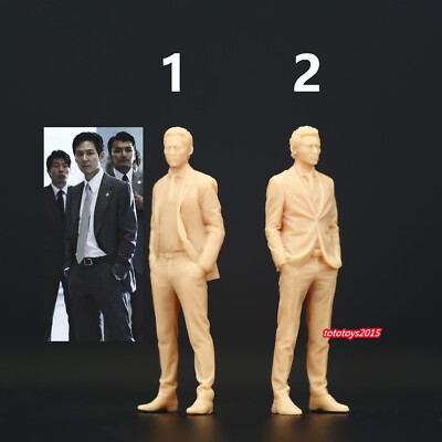 2pcs 1/87 Gangster brothers Scene Miniatures Doll Figures For Cars ...