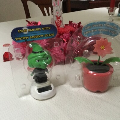 solar power dancing figures, Witch And Flower | eBay