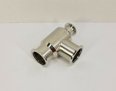 Kurt J Lesker Vacuum Fitting 90° KF40 to Straight KF25 SS Reducer Tee ...