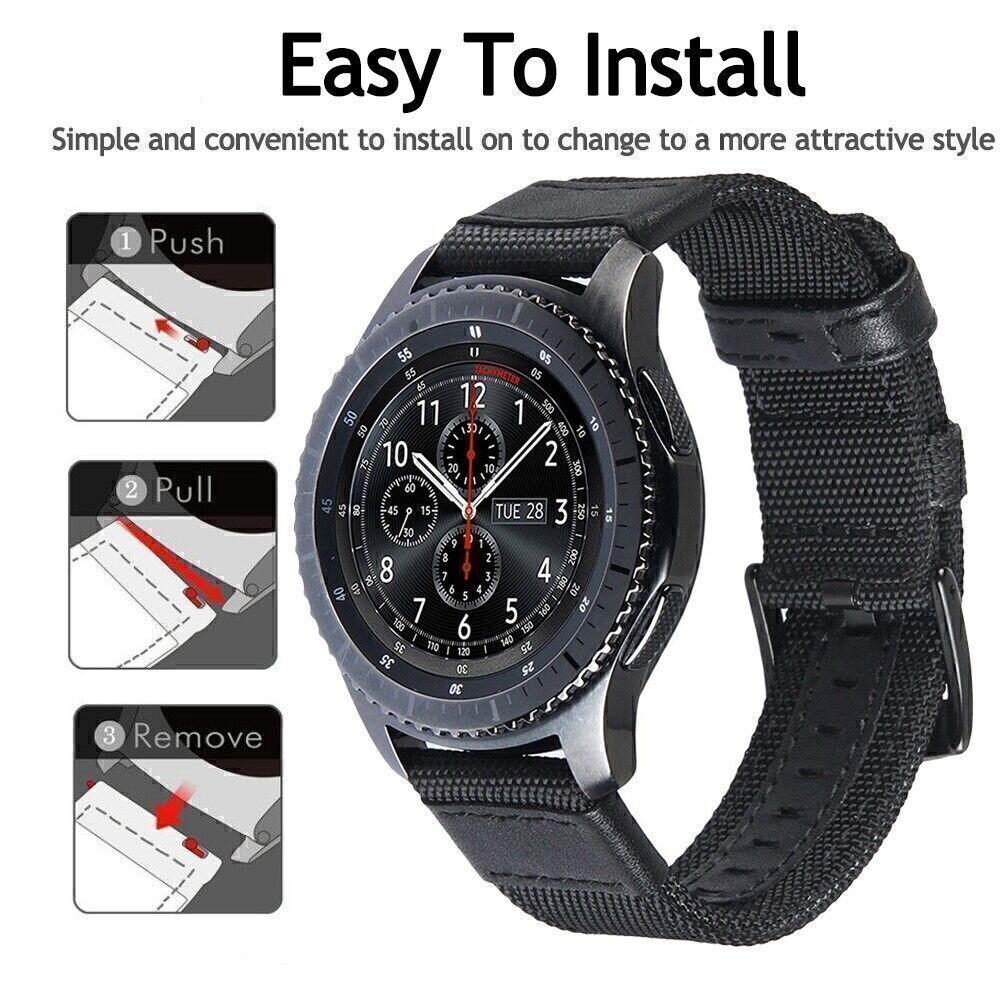 20MM 22MM Universal Quick Release Pin Leather Nylon Loop Watch Strap ...
