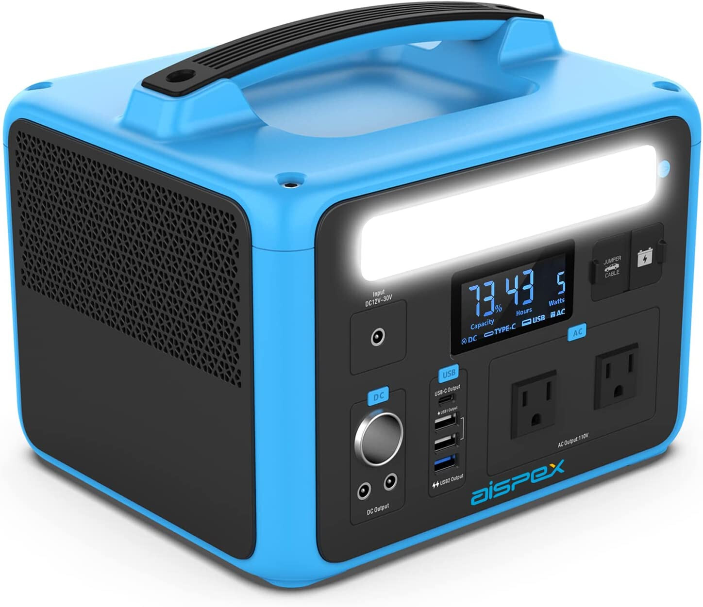 AISPEX 600W Portable Power Station , 640Wh Backup Battery, Generator ...