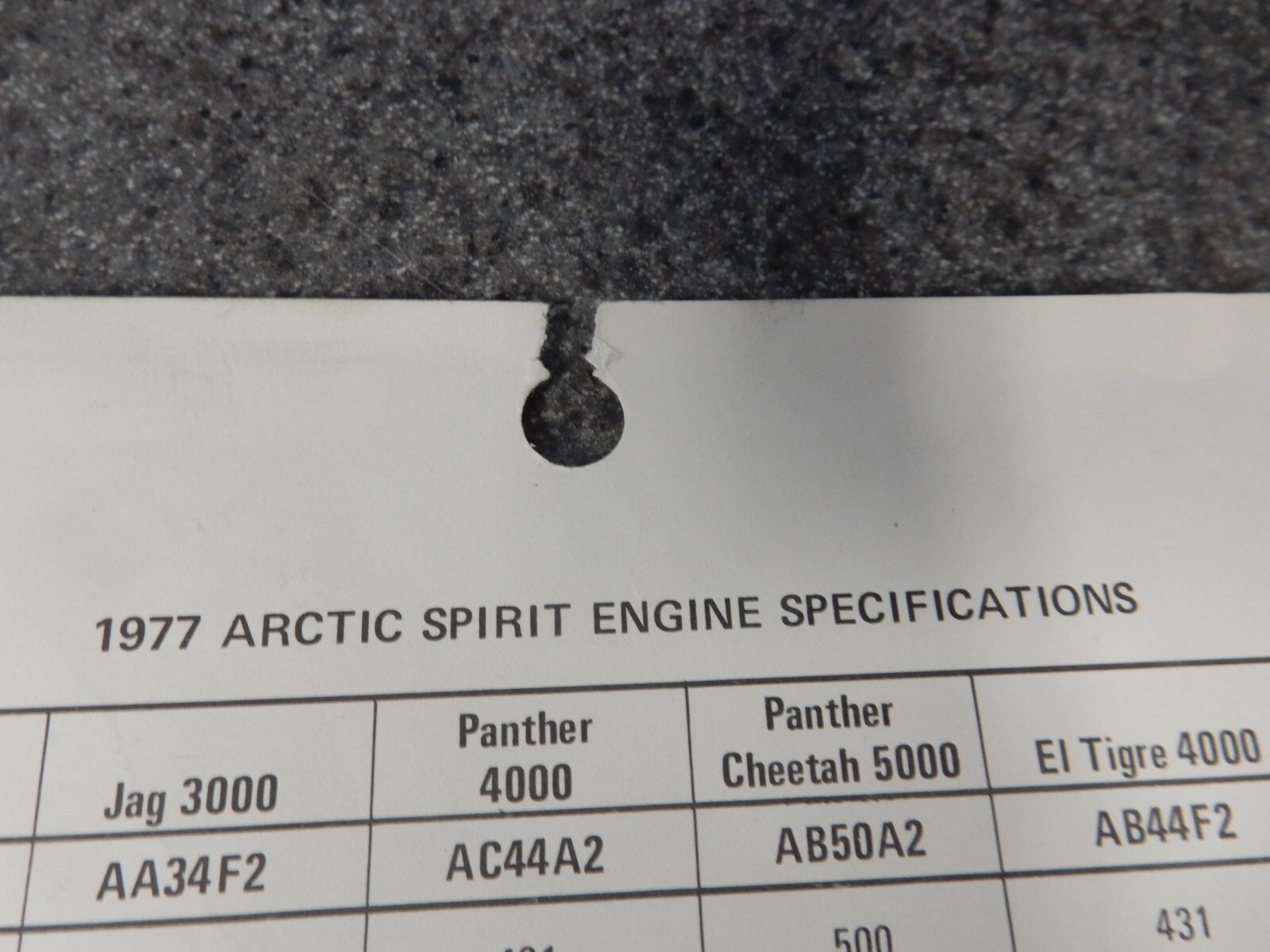 Arctic Cat 1977 Arctic Spirit Engine Specifications Lynx Jag Panther ...