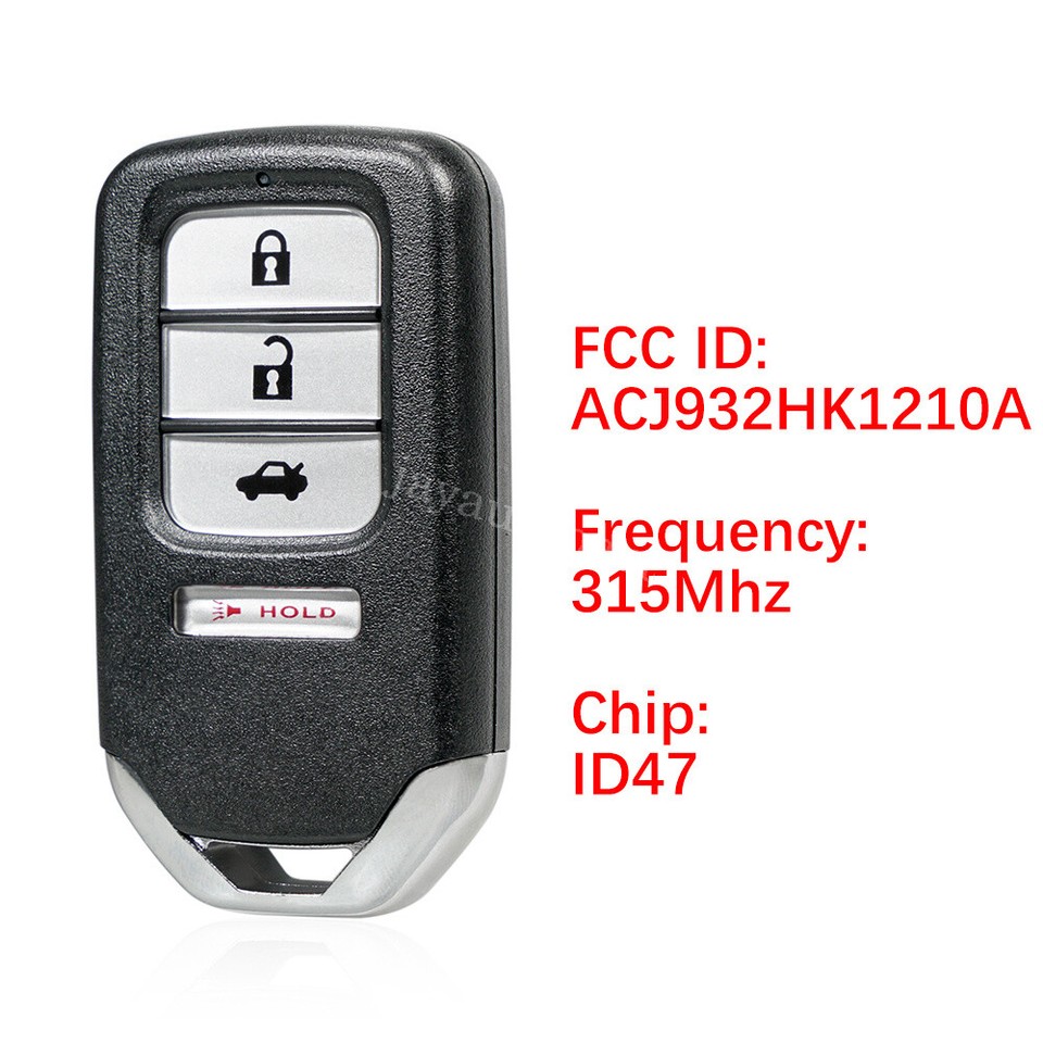 For 2013 2014 2015 Honda Accord Civic Smart Key Remote Control Fob ...