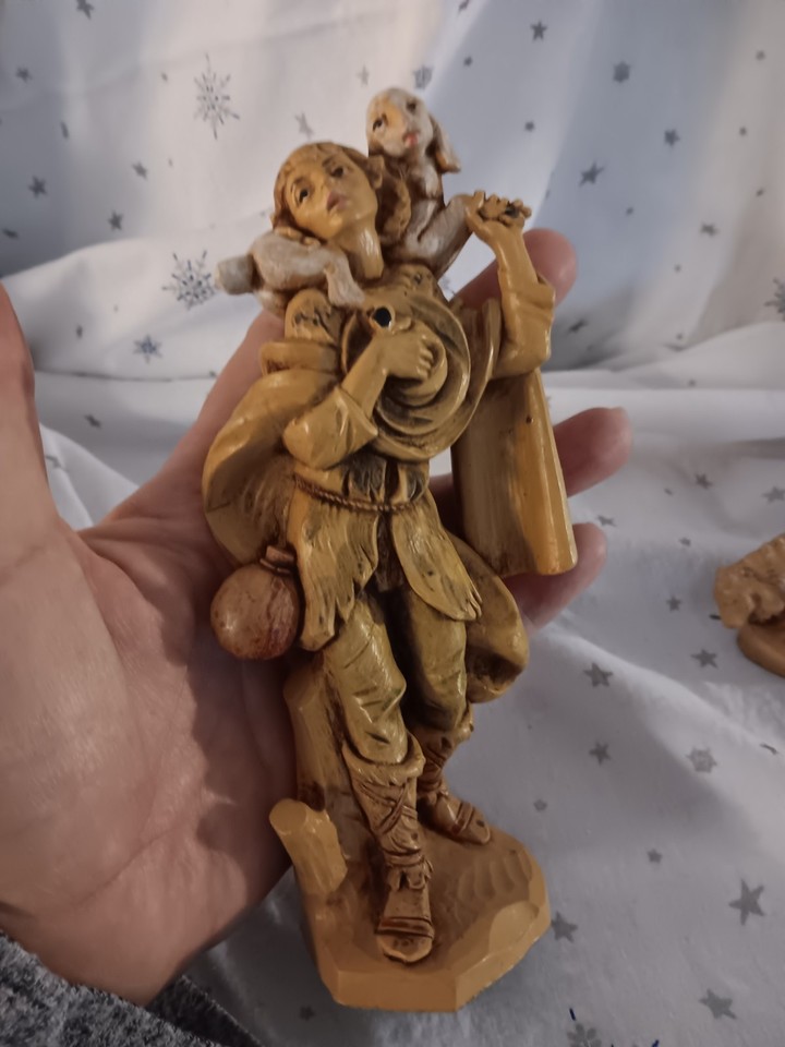 Vintage Fontanini Simonetti Nativity Figures Shepherd Boy w/ Sheep Depose Italy | eBay