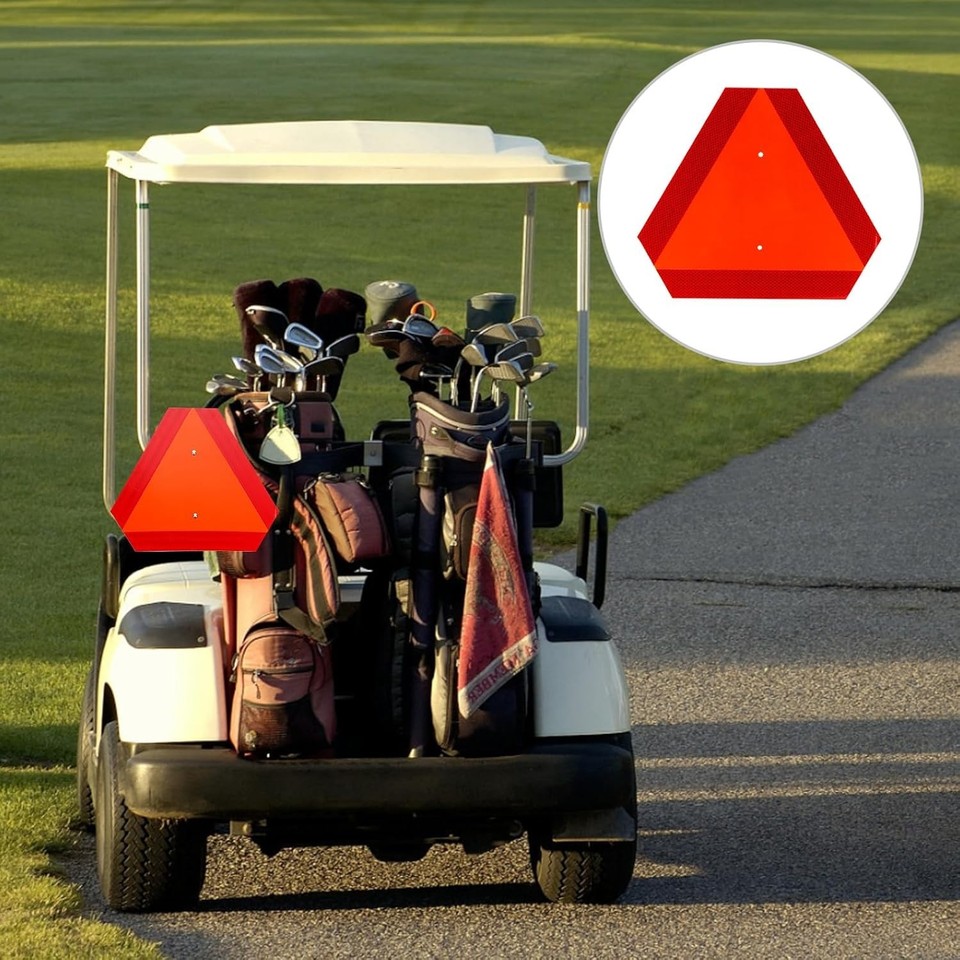 Slow Moving Vehicle Sign with Mounting Bracket Kit, Aluminum Triangle ...