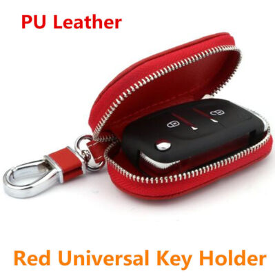 Universal PU Leather Auto Car Smart Remote Key Holder Bag Fob Case ...