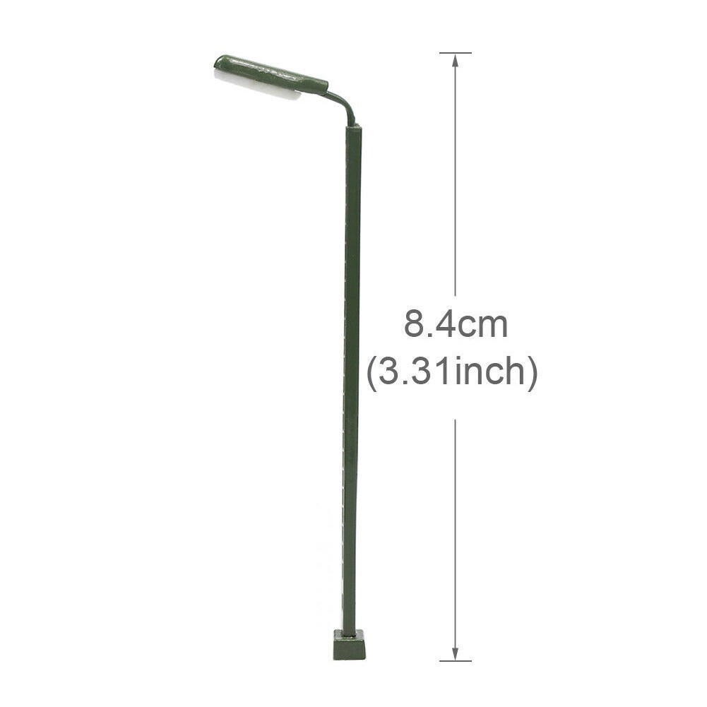 5Pcs-Model Railway Lights Bright White LED Lights N Scale Lamppost ...