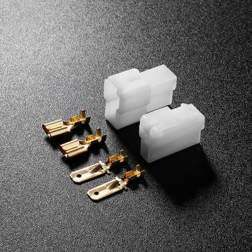 5 Sets Radio DC Power Connector Plug T-Type 2 Pin Male Female Wiring ...
