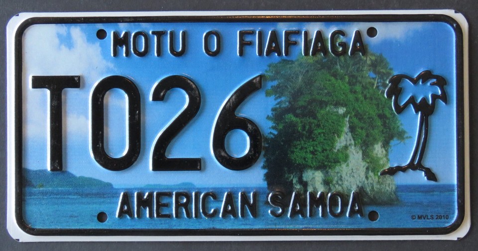 AMERICAN SAMOA PAGO PAGO - PACIFIC ISLAND license plate 2012 Random ...