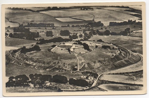 Old Sarum Castle Aerial View Salisbury Wiltshire HH Richards 1978 Stamp ...