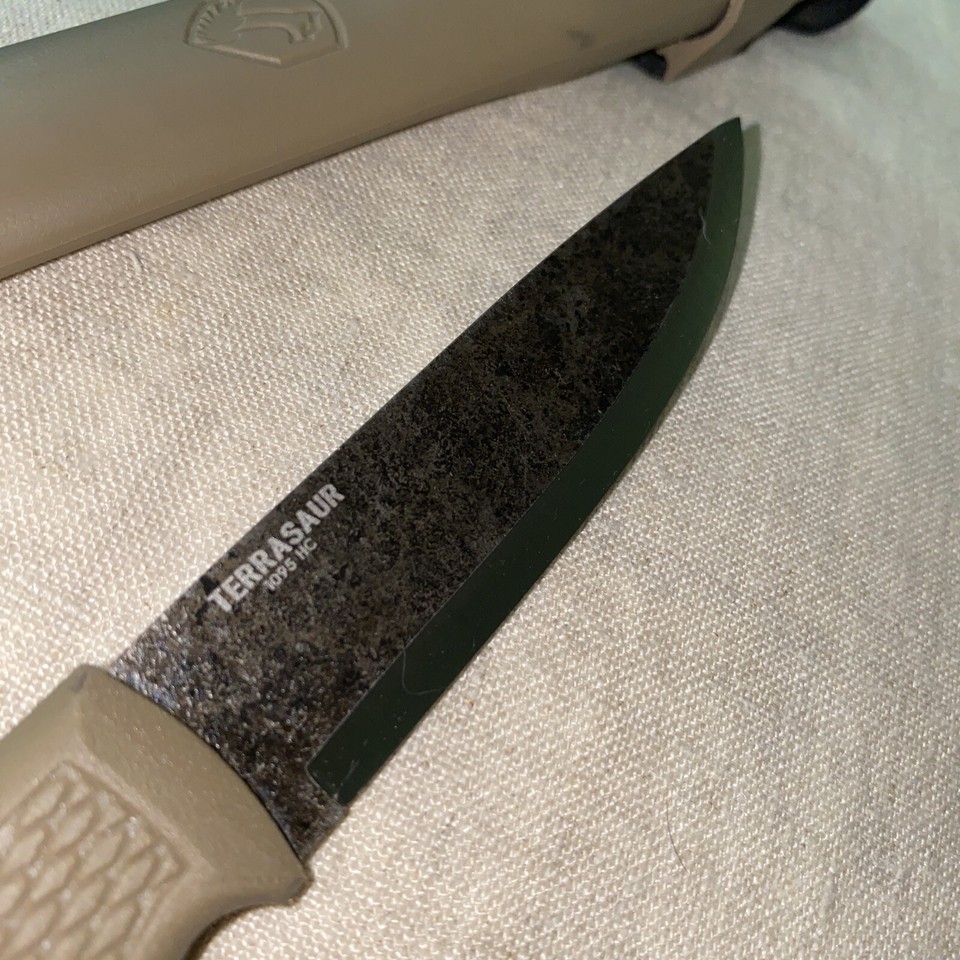 Condor T&K Terrasaur Fixed Blade Knife Desert Tan Handle Plain Edge ...