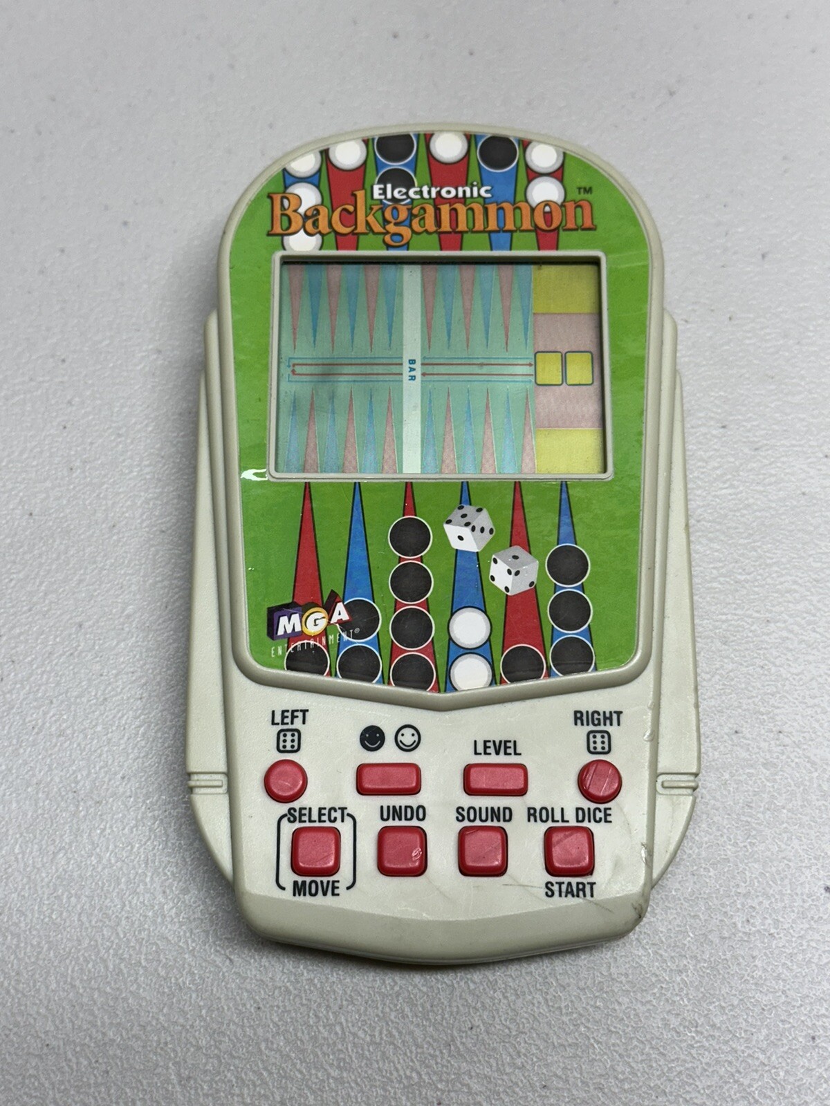 RARE MGA ELECTRONIC BACKGAMMON TRAVEL HAND-HELD GAME! DICE LAS VEGAS POCKET GAME | eBay