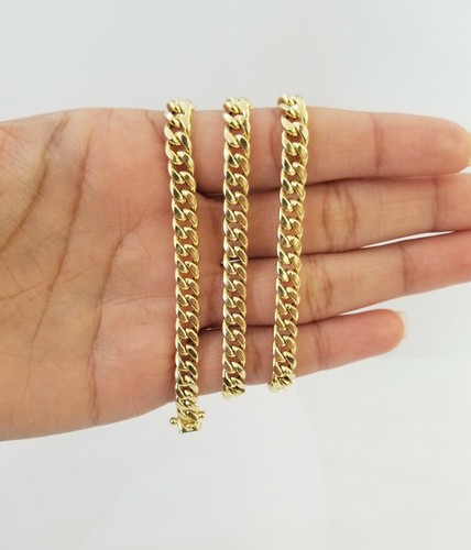 14k Gold Miami Cuban Link Chain Necklace 6mm 20" box Lock REAL 14kt ...