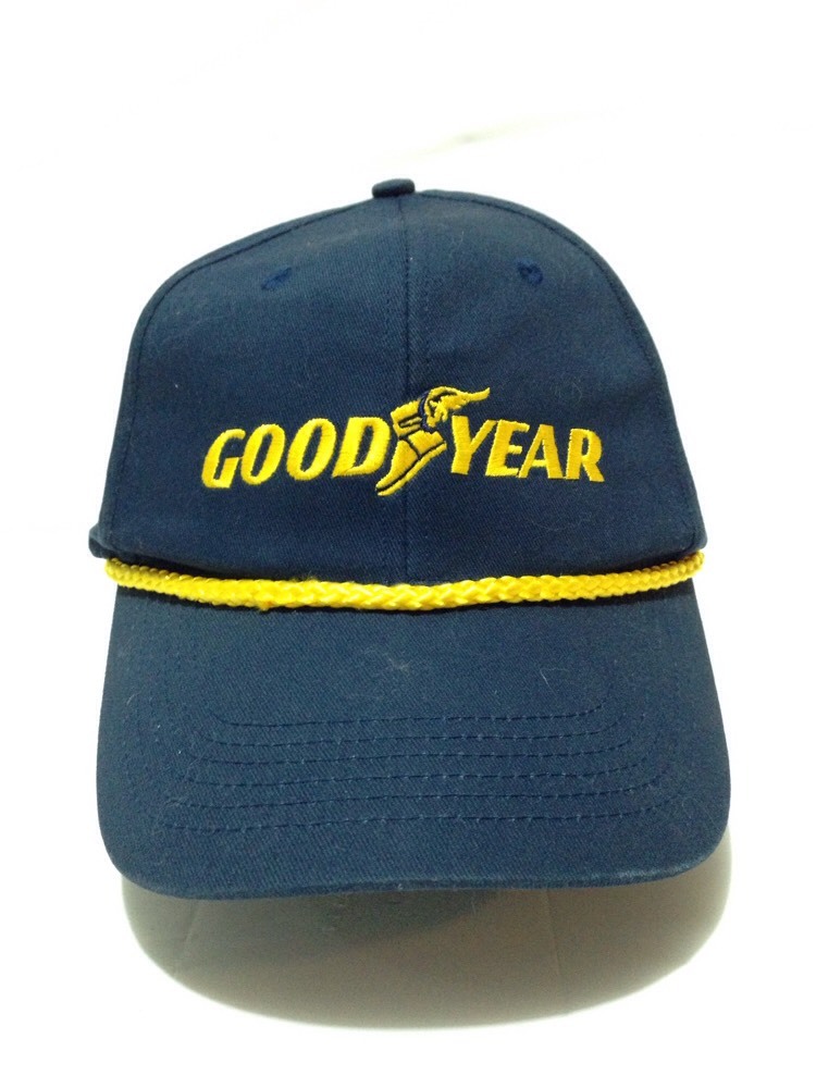 Vintage Goodyear Snapback HAT WITH Yellow LETTERING Trucker Baseball ...