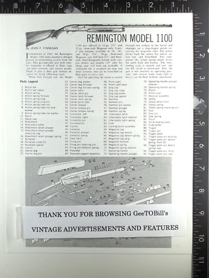 1963-1995? 1970's 1960's Remington model 1100 shotgun 80's disassembly ...
