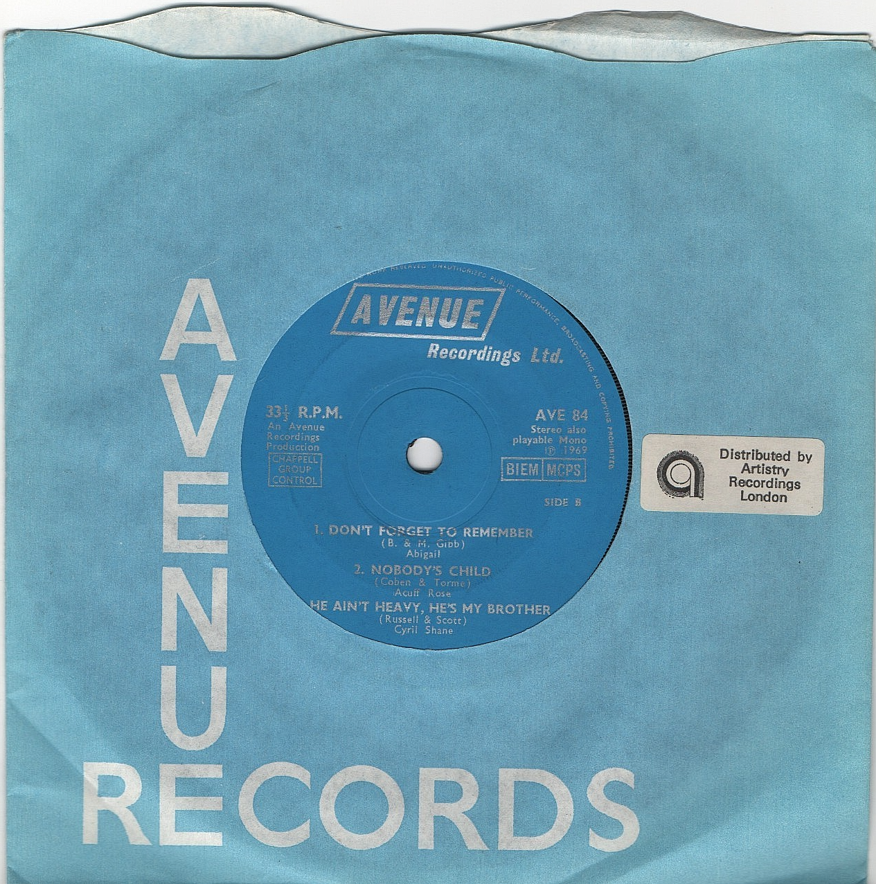 AVENUE RECORDS AVE84 BY DAVID BYRON ELTON JOHN DANA GILLESPIE LIBRARY ...