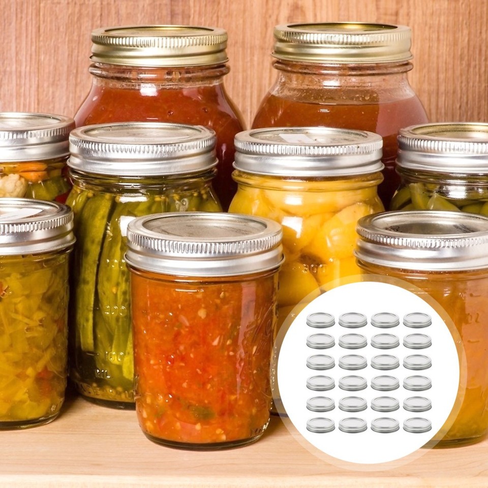 50 Sets Mason Jar Lid Household Mason Jar Cover Practical Split-type ...