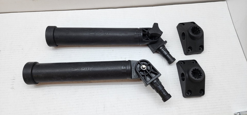2 SCOTTY ROCKET LAUNCHER ROD HOLDERS 476 241 SIDE DECK MOUNT TROLLING ...