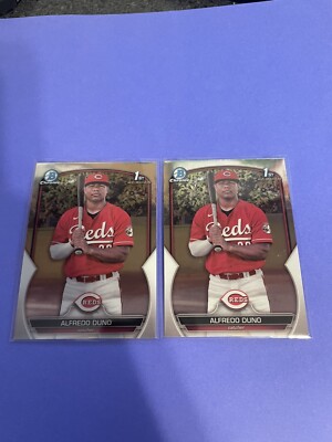 (2) 2023 Bowman Chrome 1st Bowman Alfredo Duno Base Reds 📈 | eBay