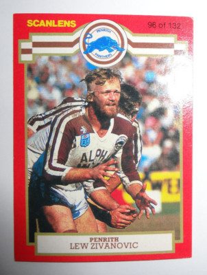 1986 Scanlens Rugby League Trading Card - No.96 - Lew Zivanovic | eBay