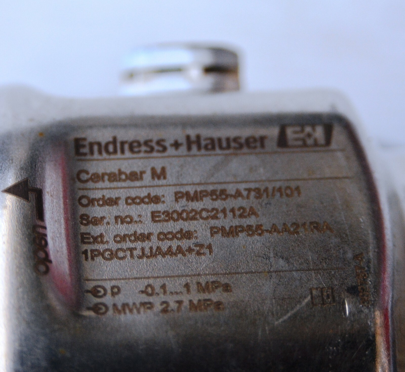 Endress & Hauser Cerabar M PMP55 A731/101 PRESSURE SENSOR TRANSMITTER ...