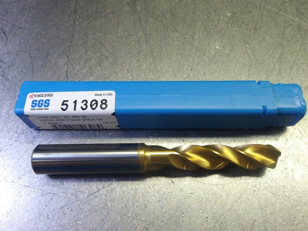 Kyocera 27/64" Carbide Drill 1/2" Shank 51308 (LOC2390) | eBay