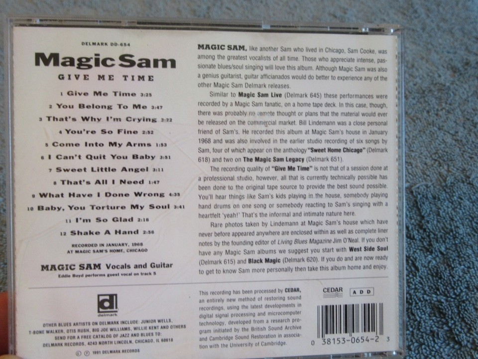 Magic Sam cd give me time delmark 654 blues Chicago | eBay