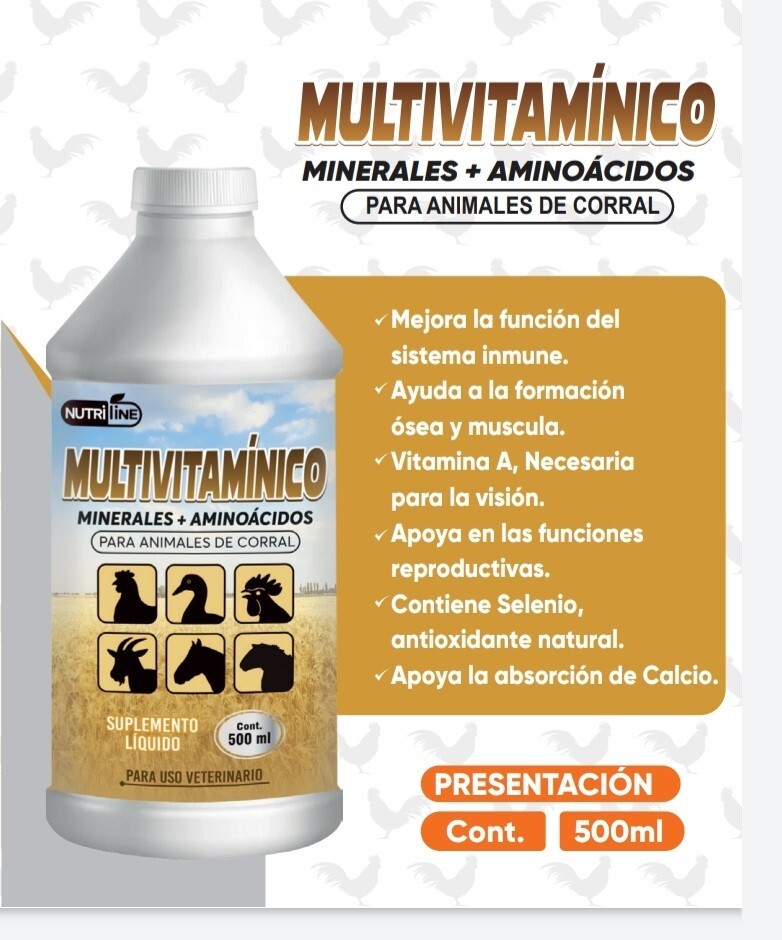 Nutri-line Multivitamin for Poultry Vitamin Liquid Supplement 16oz Farm ...