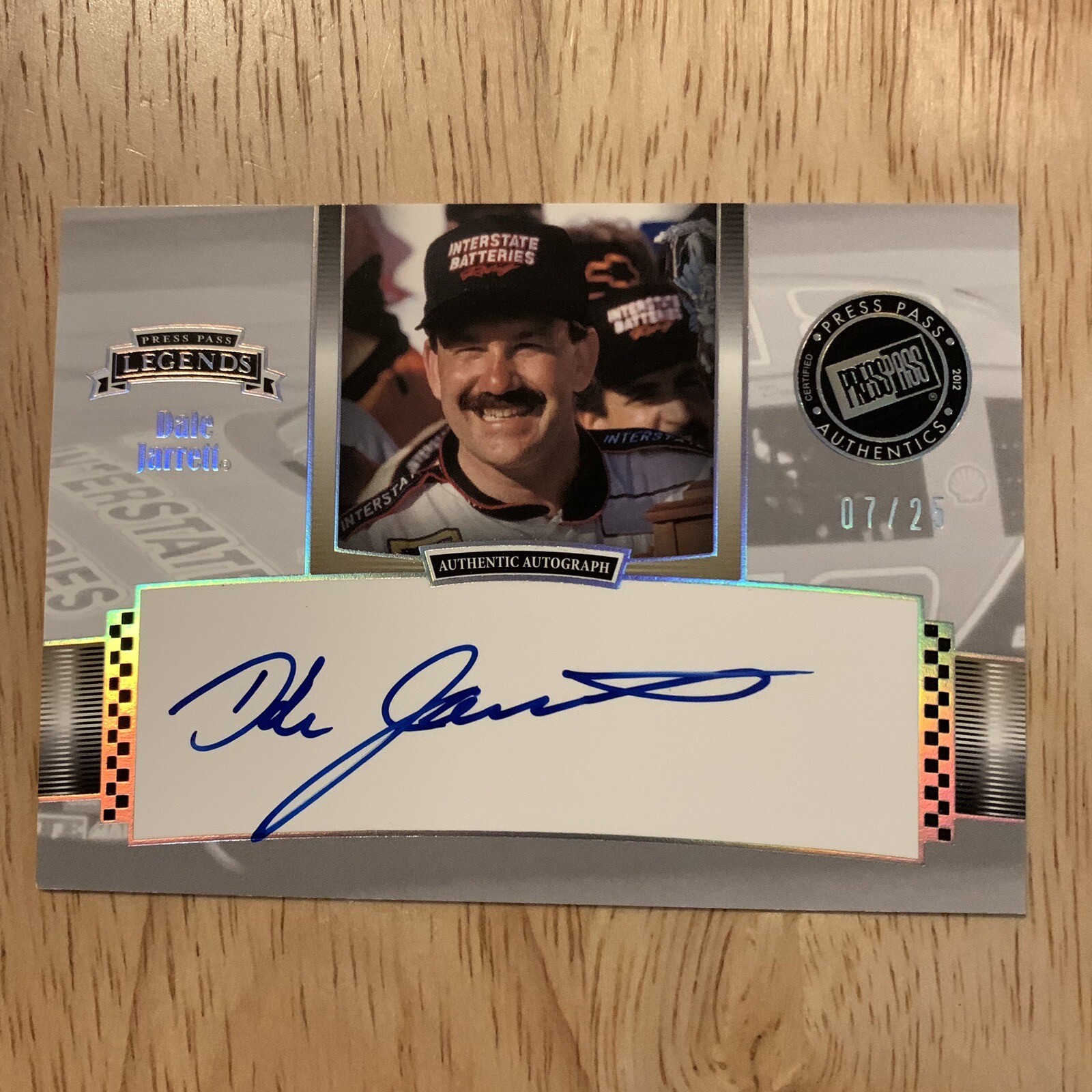 2012 Press Pass Legends Holofoil Autograph Dale Jarrett LG-DJ 07/25 ...