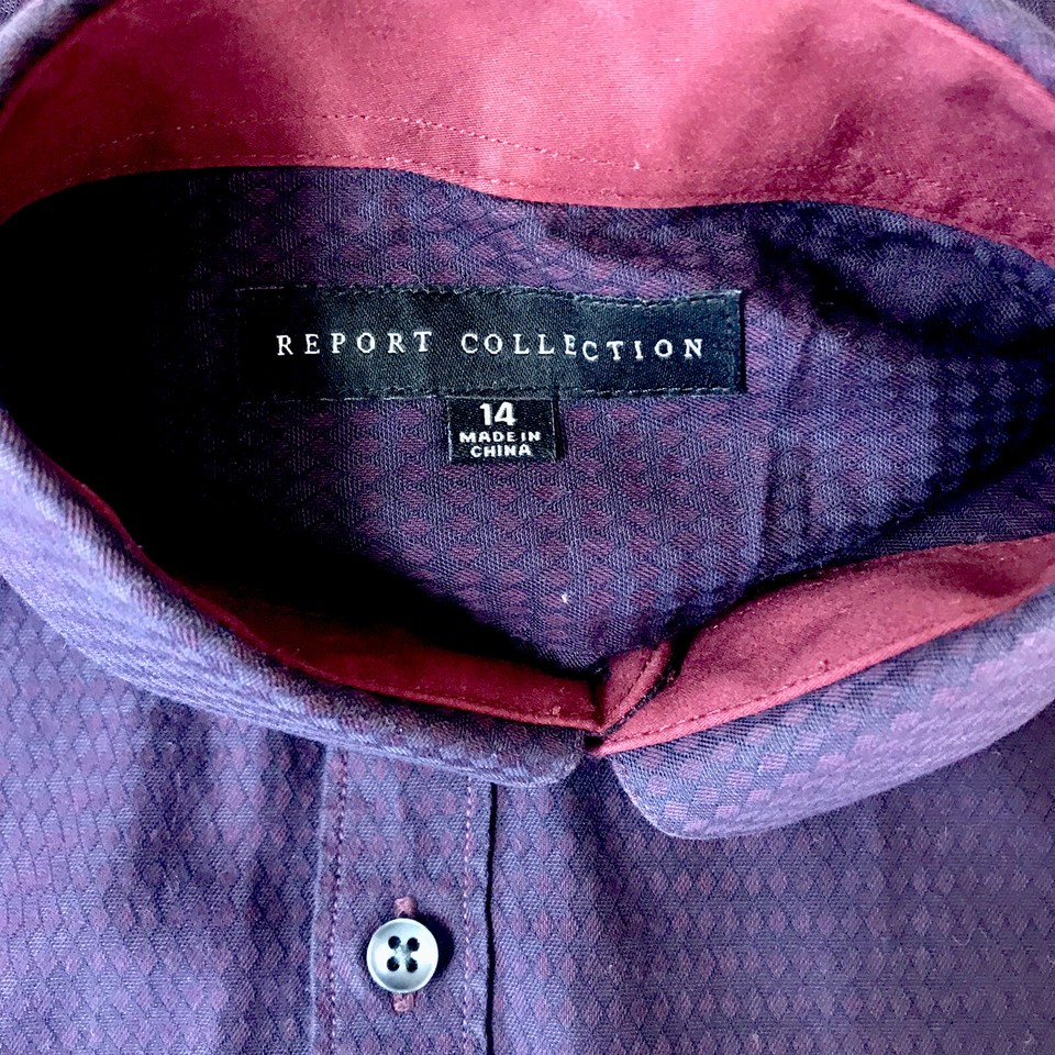 Boy's Report Collection Diamond Pattern Dress Shirt, Size 14 - 27 ...