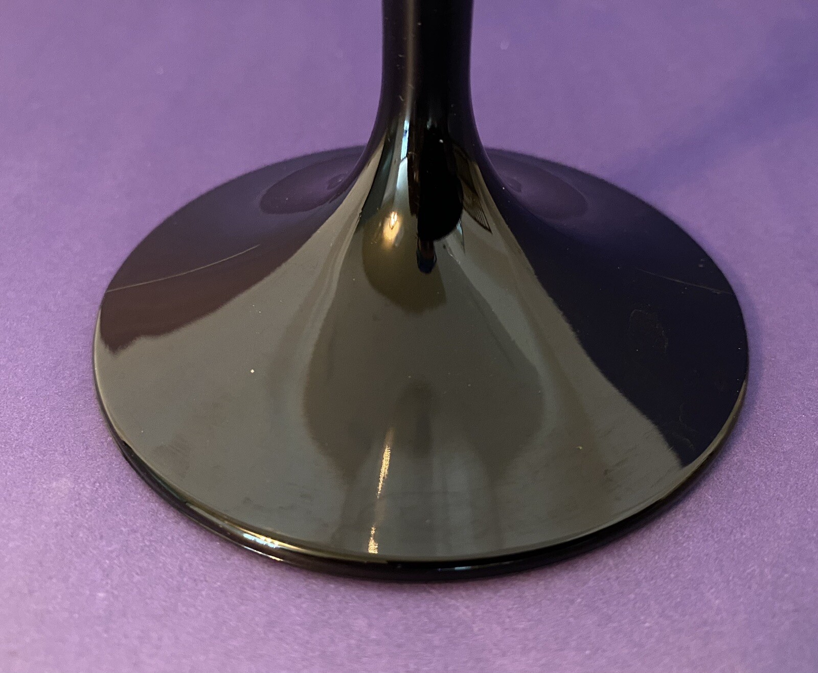 Rare Mikasa Alexandra Vintage Black Glass Water Goblet Tulip Stemware ...