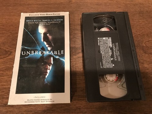Unbreakable (VHS, 2001, Bonus Edition) Bruce Willis, Samuel L. Jackson ...