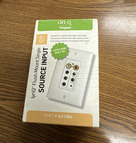 Legrand - On-Q AU1004-WH lyriQ Flush Mount Single Source Input, White ...