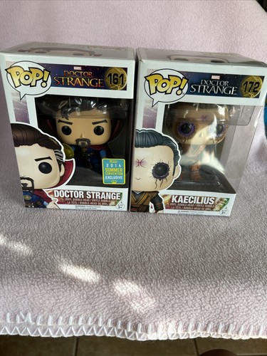 2 Funko Pop! Marvel: Doctor Strange with Rune Vinyl Figure 161 ...