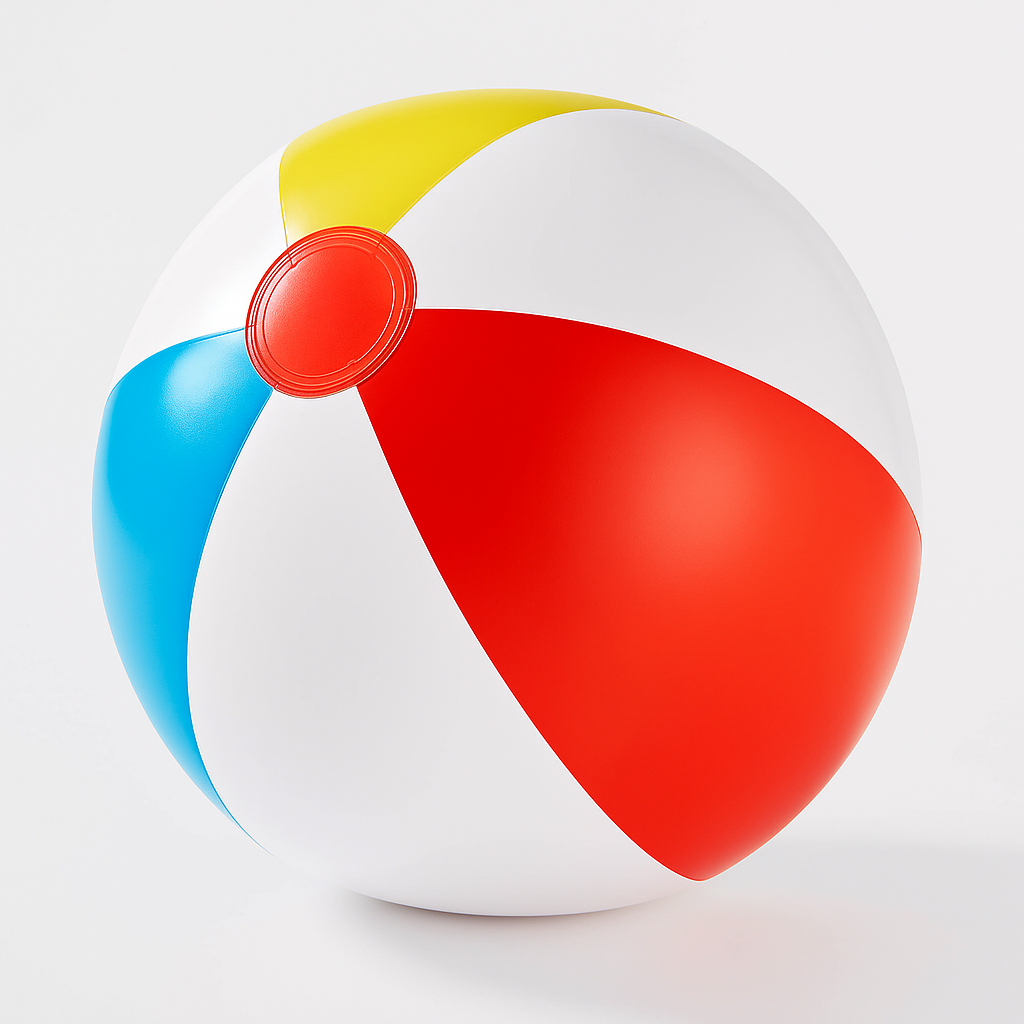 Beach Ball Classic Colorful – 15” Inflatable Summer Toy for Pool, Beach ...
