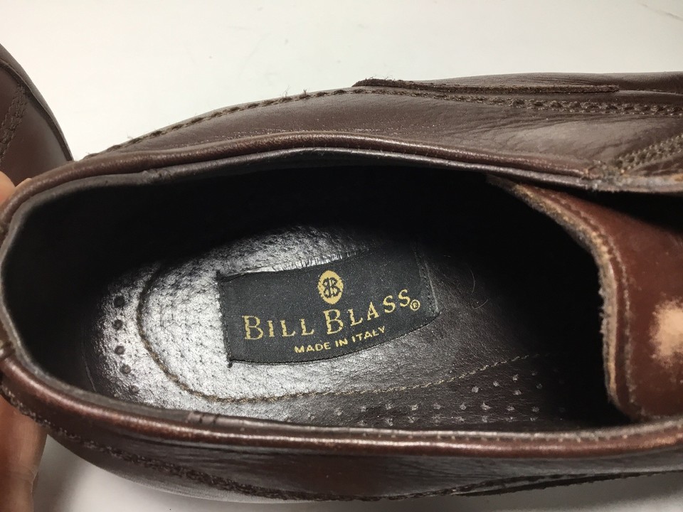 Bill Blass Mens Shoes Brown Leather 12 Oxford Style Work Shoes 43003 ...